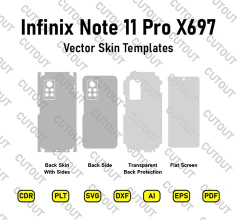 Infinix Note Pro X Vector Skin Cut Files