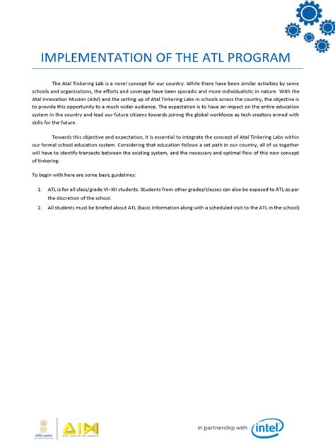 Implementation Of The Atl Program Pdf