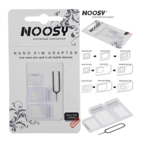 Noosy Universal Nano Sim Card Adapter In Sim Card Pin Converter Kit Nano To Micro With Eject