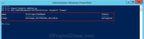 how to configure active directory for laps