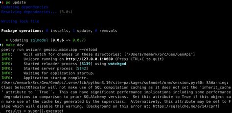 Sawarning From Sqlalchemy · Issue 189 · Fastapisqlmodel · Github