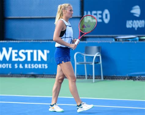 Marta Kostyuk Of Ukraine In Action During The 2018 Us Open Round 2