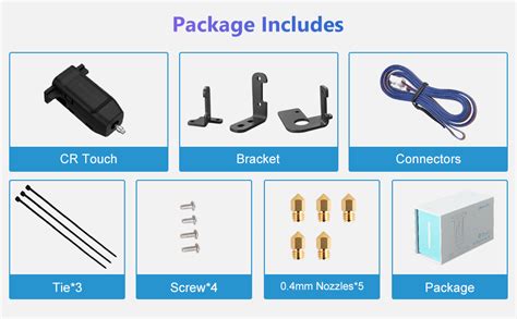 Amazon.com: Creality CR Touch Auto Leveling Kit, 3D Printer Bed Auto Leveling Sensor Kit for ...