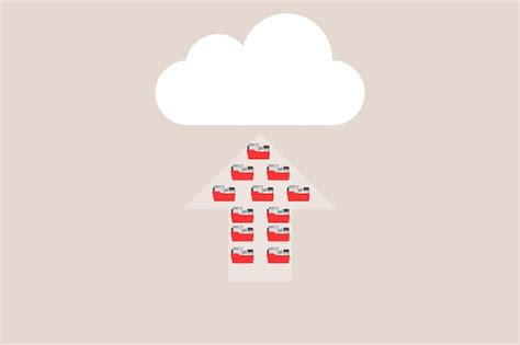 Premium Vector Backup File Upload On The Cloud Concept Of Data