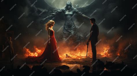 Premium Photo Good Vs Evil Stylized In 169 Aspect Ratio