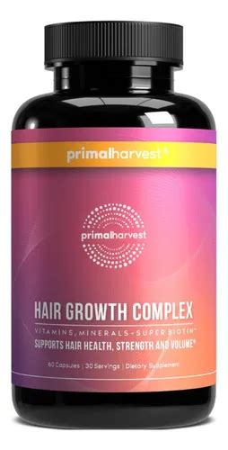 Primal Harvest Vitaminas Para El Crecimiento Del Cabello Cr Envío Gratis
