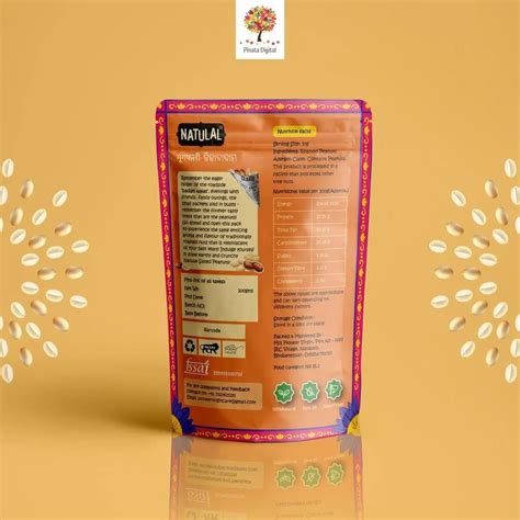 Packaging Design For A Stand Up Pouch Of Roasted Nuts Using