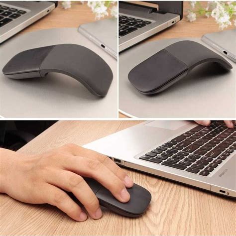 Wireless Foldable Hexna Arc Mouse Folding Bluetooth Touch Mice Para Sa Microsoft Surface Pro