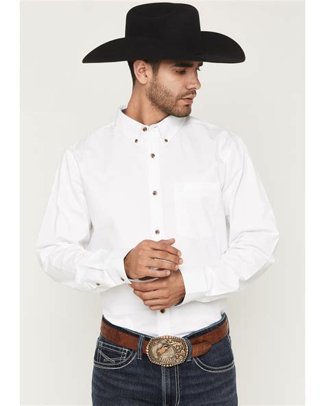 Cody James Mens Basic Solid Long Sleeve Button Down Stretch Western S