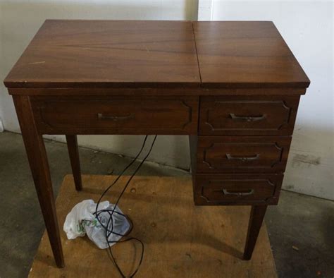 Lot Sears Kenmore Sewing Cabinet And Machine