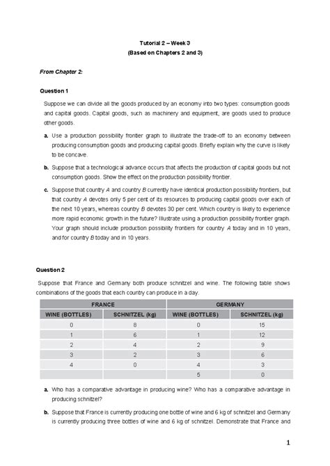Tutorial 2 Week 3 1 Tutorial 2 Week 3 Based On Chapters 2 And 3 From Chapter 2 Question 1