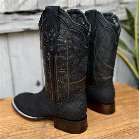 Rc Python Negro Botas Vaqueras Exoticas Para Hombre Botas De Piton