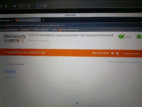 🔒 Completed The User Id Controlled By Request Parameter With Password