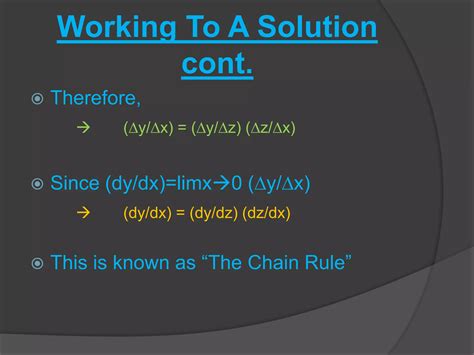 The Chain Rule Powerpoint Lesson PPTX