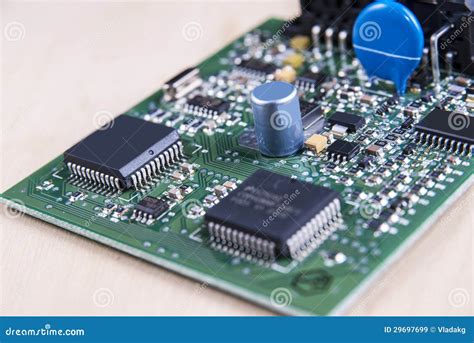 Circuit Board With Electronic Components Stock Image Image Of Hardware Industry 29697699
