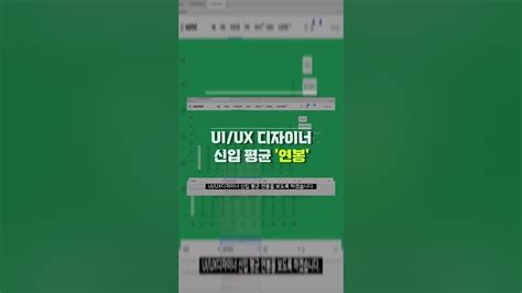 디자이너 직군별 신입 평균 연봉 Youtube