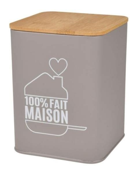 Homéa Essentiel კონტეინერი ბამბუკის თავსახურით 10 X 13 5 სმ Veli Store