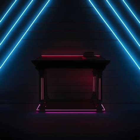 Premium Photo Neon Light Frame Background