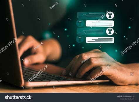 Artificial Intelligence Customer Service Concept Businessman Stock