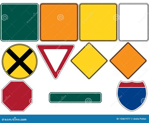 Big Set Of Road Signs Road Signs Icons Road Signs Blank Template Signposts Set Flat Design