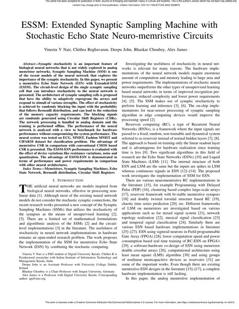 pdf essm extended synaptic sampling machine with stochastic echo