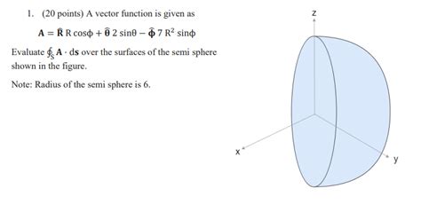 solved 1 20 points a vector function is given as