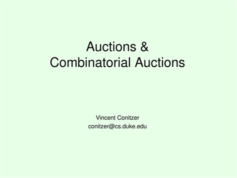PPT Understanding Combinatorial Auctions And Mechanisms PowerPoint Presentation ID