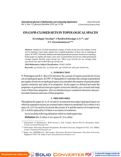 pdf on gspr closed sets in topological spaces