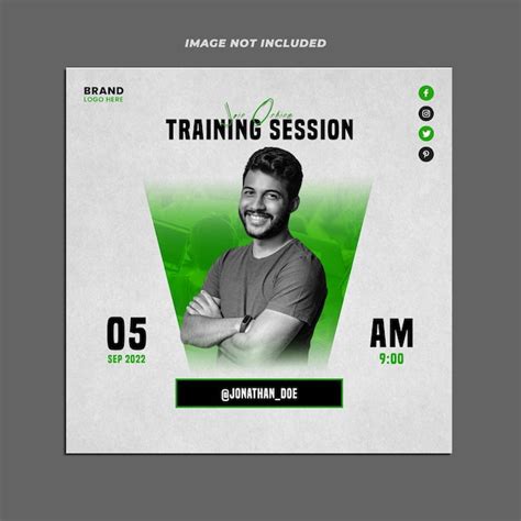 Premium PSD Online Training Session Instagram Post Psd Template