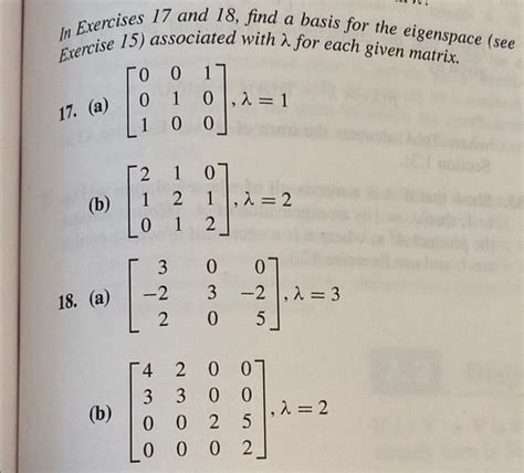 solved in exercises 17 and 18 find a basis for the