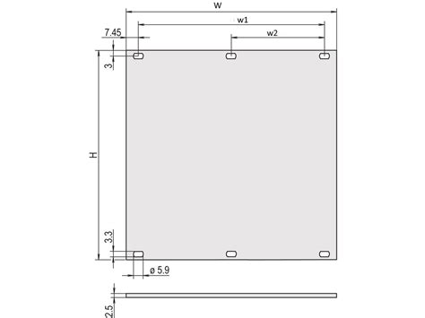 Schroff Front Panel Unshielded 9 U 4 Hp 2 5 Mm Al Front Anodized Rear Conductive Secomp