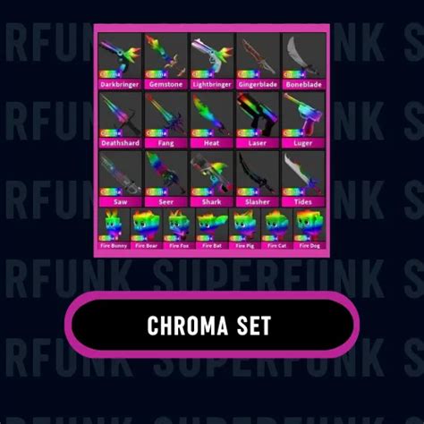 Chroma Set Mm2 Murder Mystery 2 Game Item Gameflip