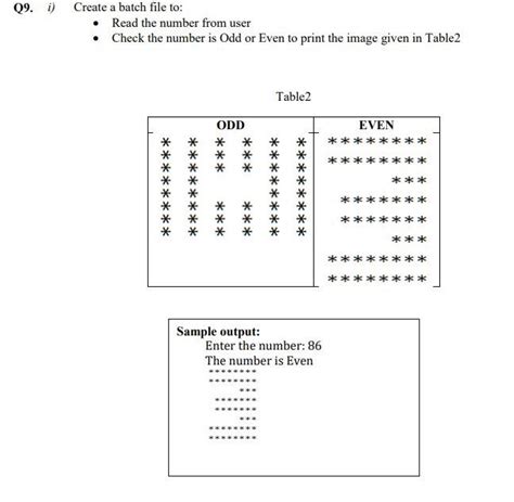 Solved 09 I Create A Batch File To Read The Number From Chegg Com