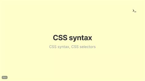 Css Syntax Pdf