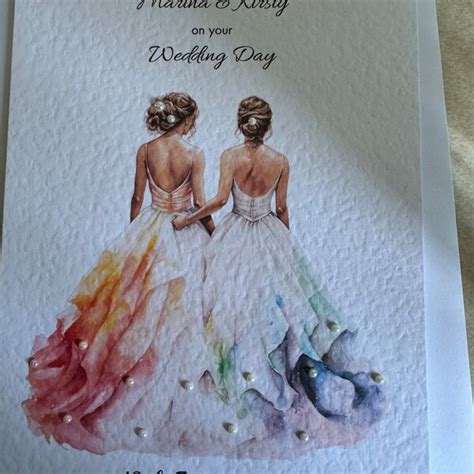 Personalised Lesbian Wedding Day Card Same Sex Couple Mrs And Mrs