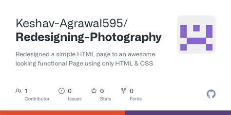 Github Keshav Agrawal595redesigning Photography Redesigned A Simple