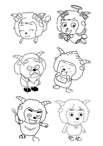 画喜羊羊与灰太狼全部人物 简笔画（最新11张） 简笔画图片大全
