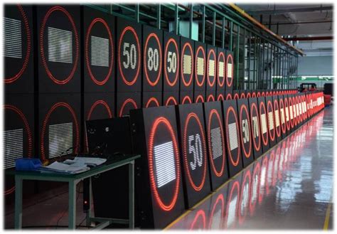 Highway VMS Speed Limit Boards Photo Sensors Virtual Message Sign