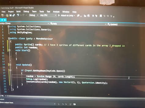 Why Doesnt This Create A Random Sprite If Space Is Pressed R Unity D