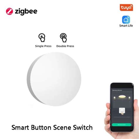 Tuya Zigbee Smart Push Button Scene Switch Wireless Remote Control On