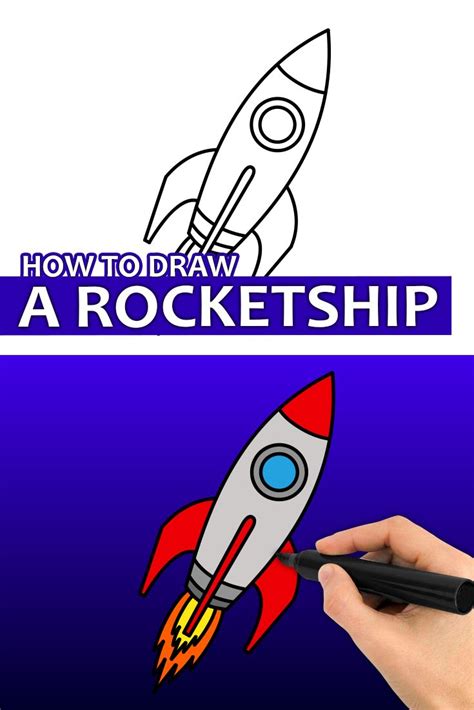 Rocket Ship Drawing Easy Kristian Byars