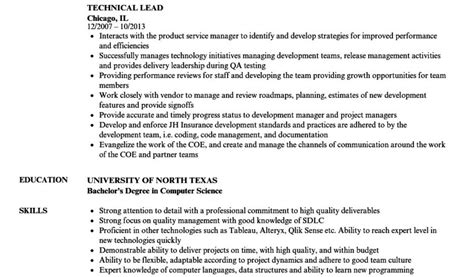 Sample Resume For Technical Lead Technical Lead Resume Samples Velvet Jobs Williamson