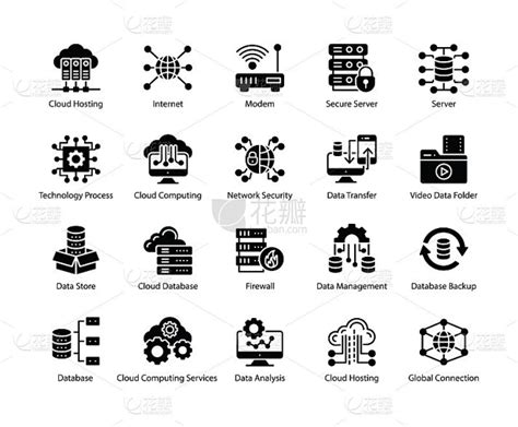数据库模式图标集素材 花瓣网