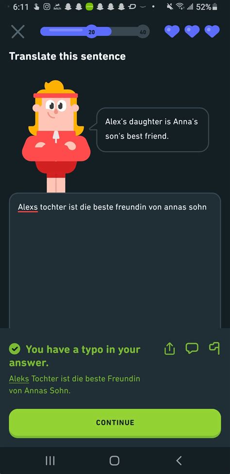 missing apostrophe means x is now k r duolingo