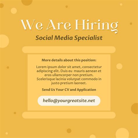 creative business hiring linkedin post 36075106 template