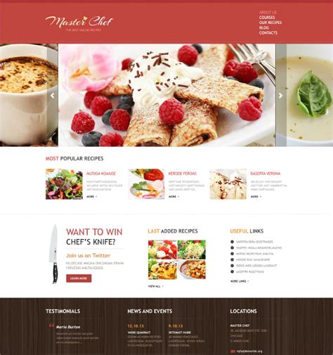 free recipe website template banana