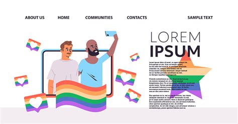 Lgbt 무지개 깃발과 함께 셀카 사진을 찍는 남자 소셜 미디어 네트워크 커뮤니케이션 게이 레즈비언 퍼레이드 프라이드 페스티벌 트랜스젠더 사랑 Film Festival에