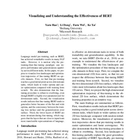 Visualizing And Understanding The Effectiveness Of Bert Acl Anthology