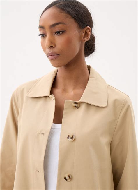 Made By Trench Coats Trench Long Femme Beige Sarenza France