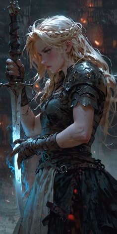 a blonde haired princess renowned for her combat prowess em Personagens bonitos Heróis